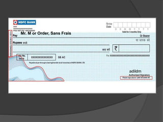 endorsement of cheques | PPTX
