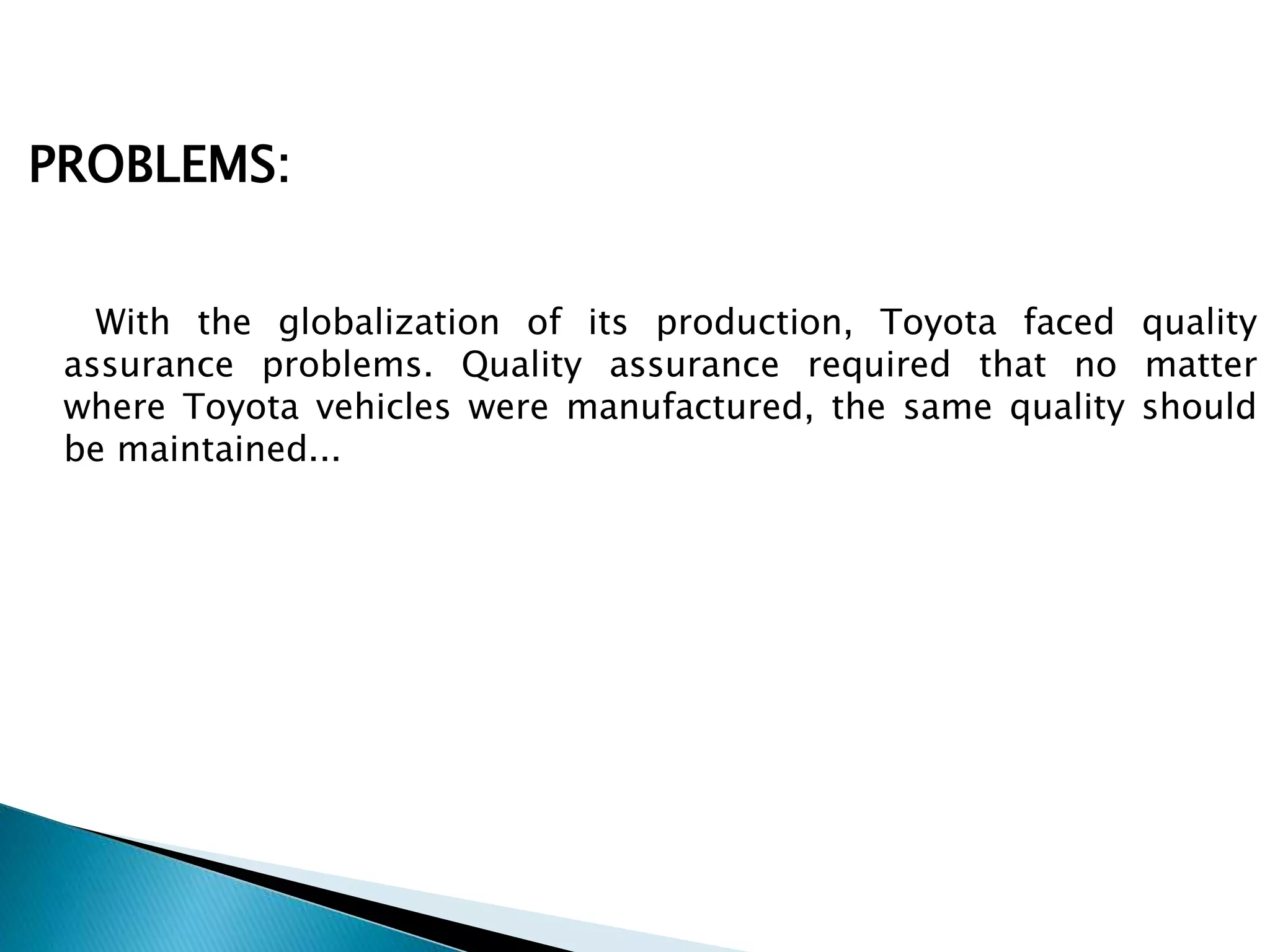 Toyota (Loosing Quality Edge) | PPTX