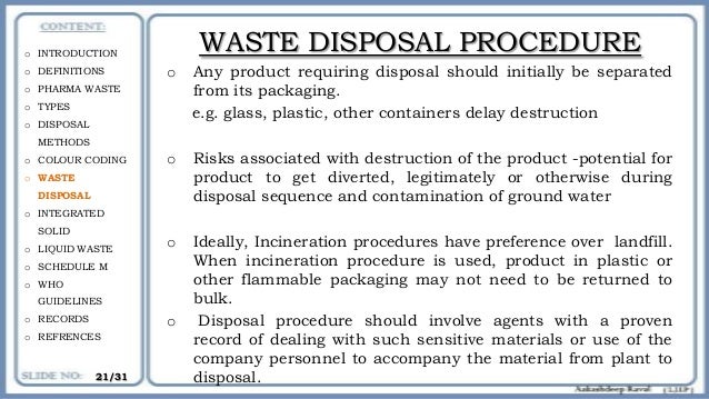 PHARMACEUTICAL WASTE MANAGEMENT IN INDIA