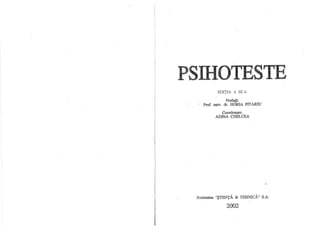 Adina Chelcea - Psihoteste....psihoteste | PPT