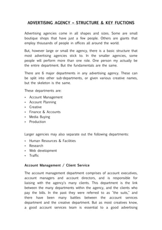 Advertising industry - Structure & practices | PDF