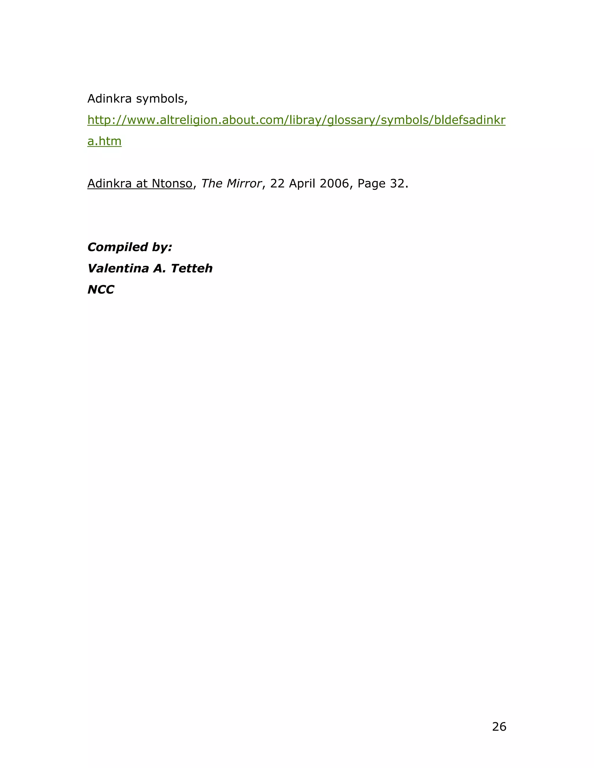 Adinkra cultural symbols of the asante people | PDF