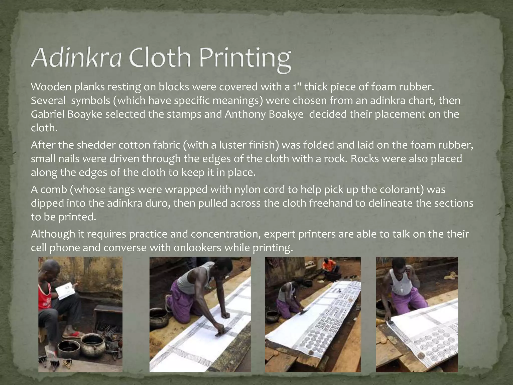 African Textiles: Adinkra Fabric | PPTX