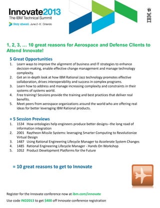 Aerospace and Defense at Innovate 2013 | PDF