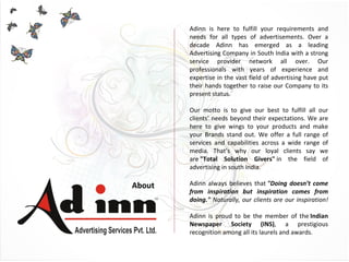 Adinn Advertising Services | PPT