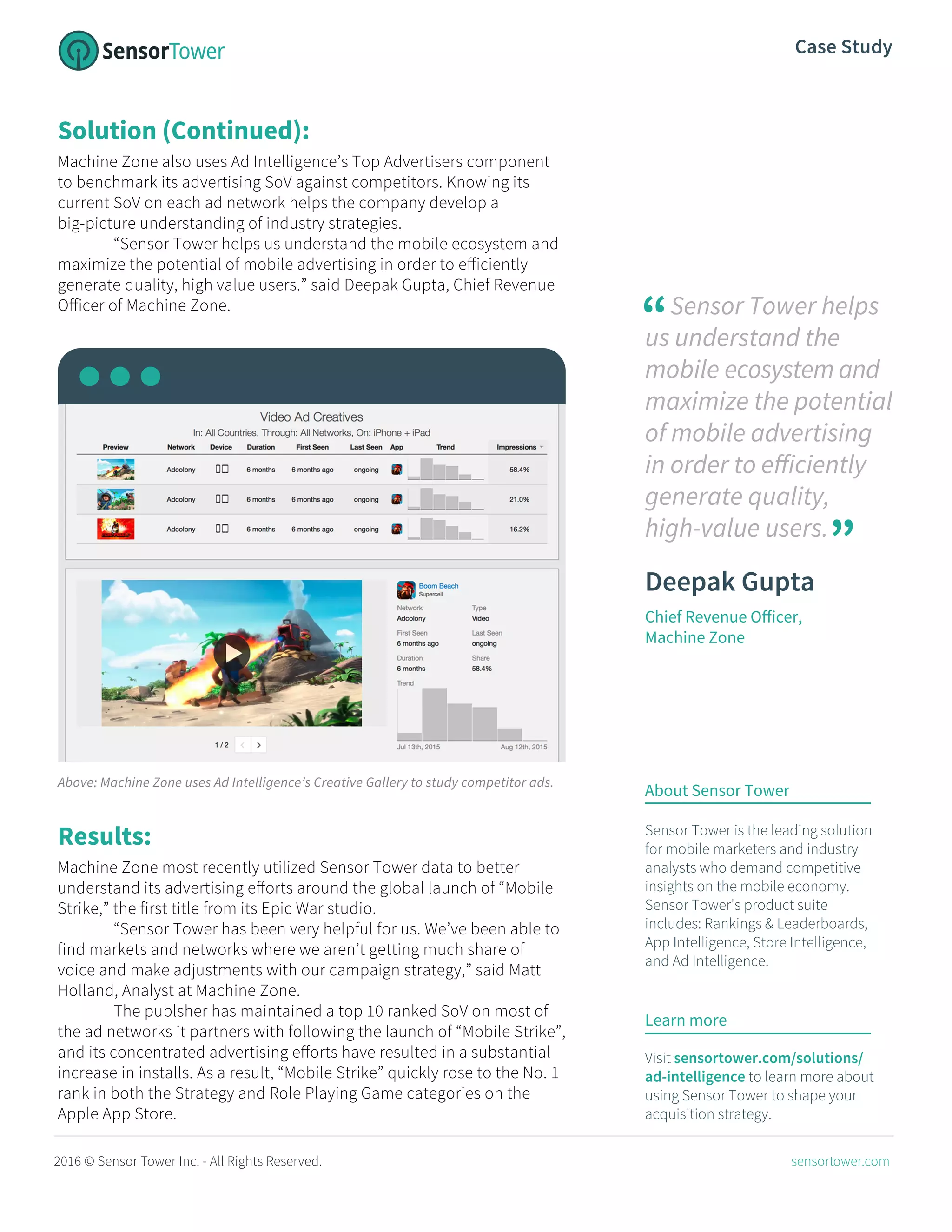 Case Study: Machine Zone | PDF