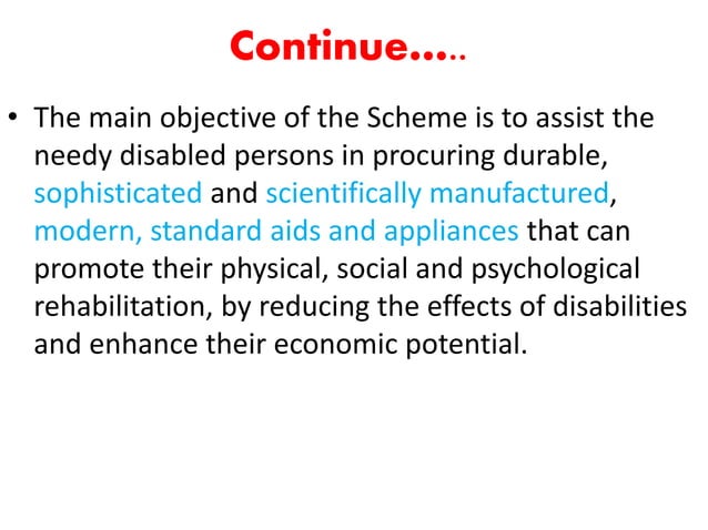 Adip scheme | PPTX | Government Support and Welfare | Financial Assistance