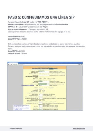 Adiptel - Guía Rápida de Configuración de una línea SIP en un adaptador Grandstream ht802 | PDF ...