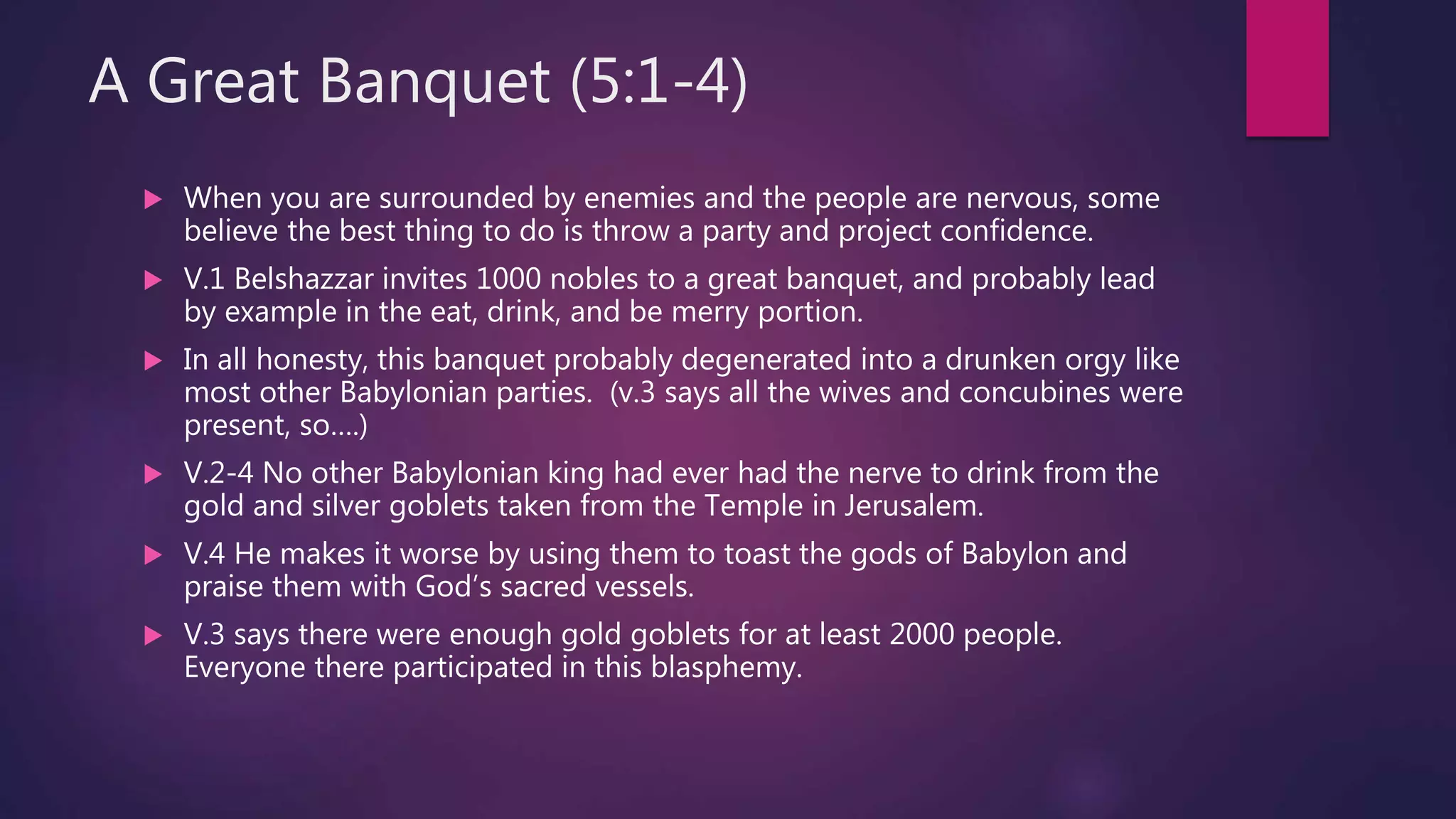 A disastrous party | PPTX