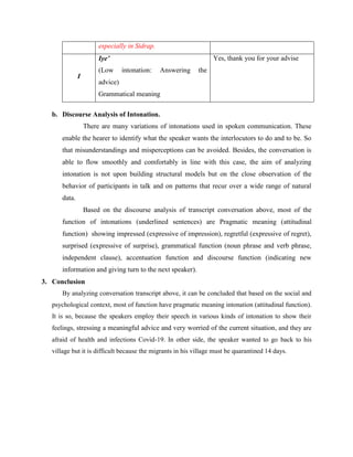 A discourse analysis of intonation in paloponess revised iwan | PDF