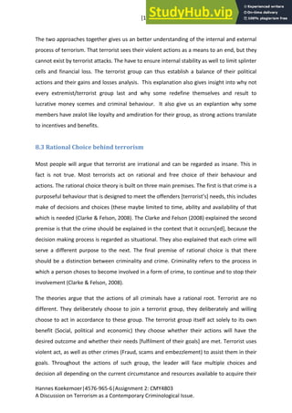 A Discussion On Terrorism As A Contemporary Criminological Issue. | PDF