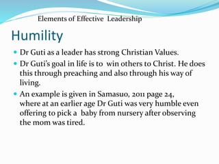 A discussion on the meaning and elements of effective leadership | PPTX ...