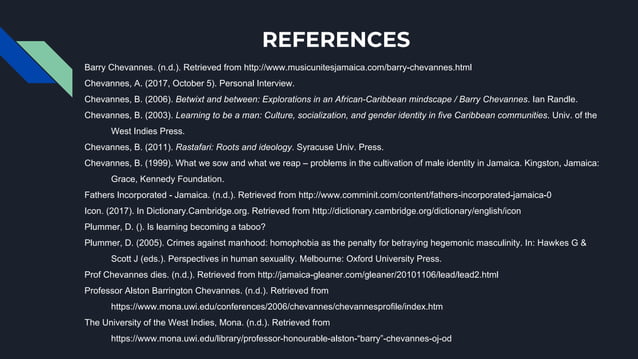 CLTR2018 - A Display Of The Works Of Barry Chevannes | PDF