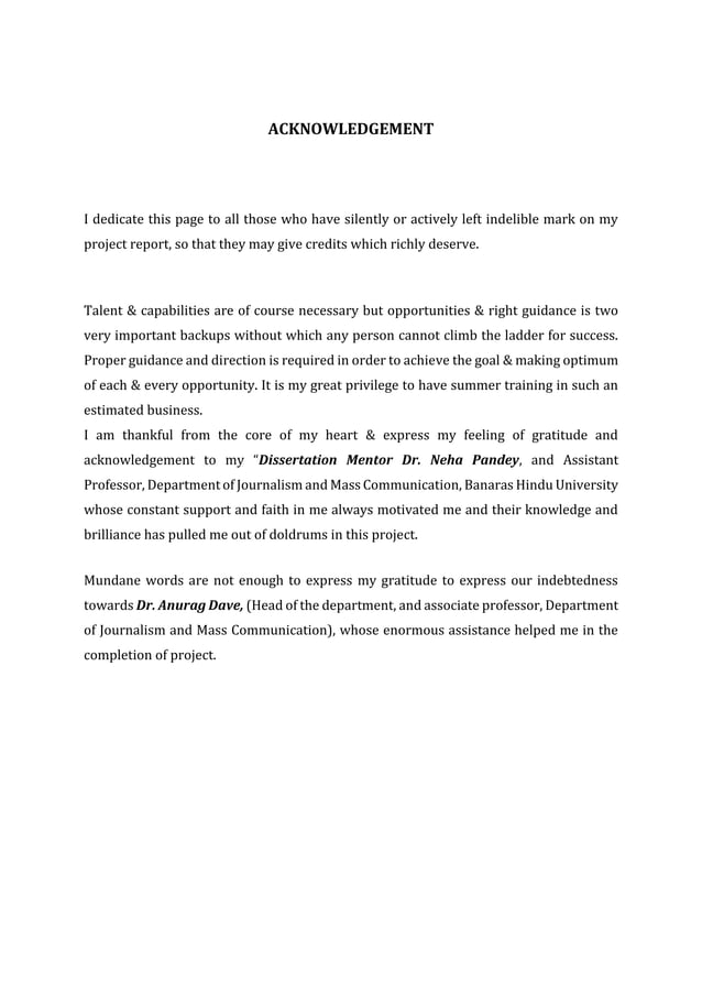 A dissertation report | PDF