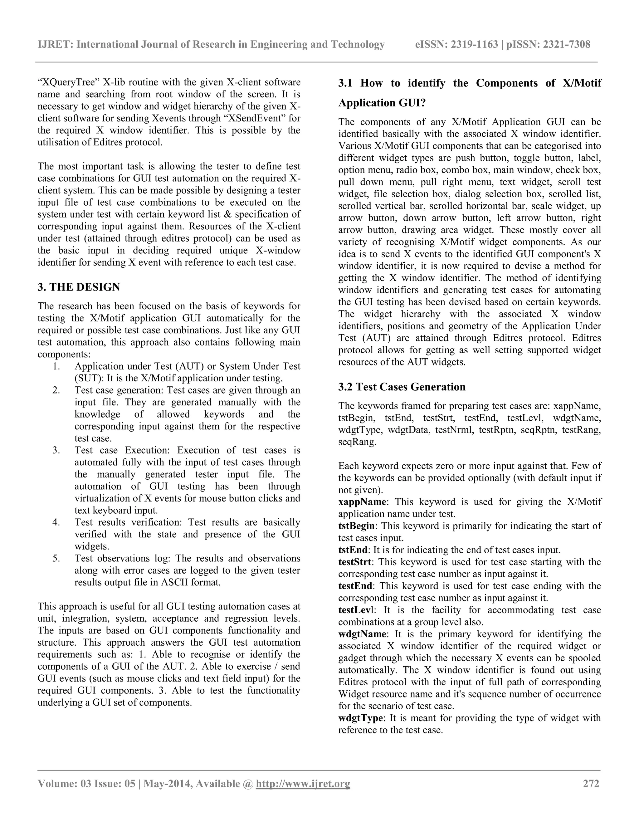 A Distinct Approach For Xmotif Application Gui Test Automation Pdf