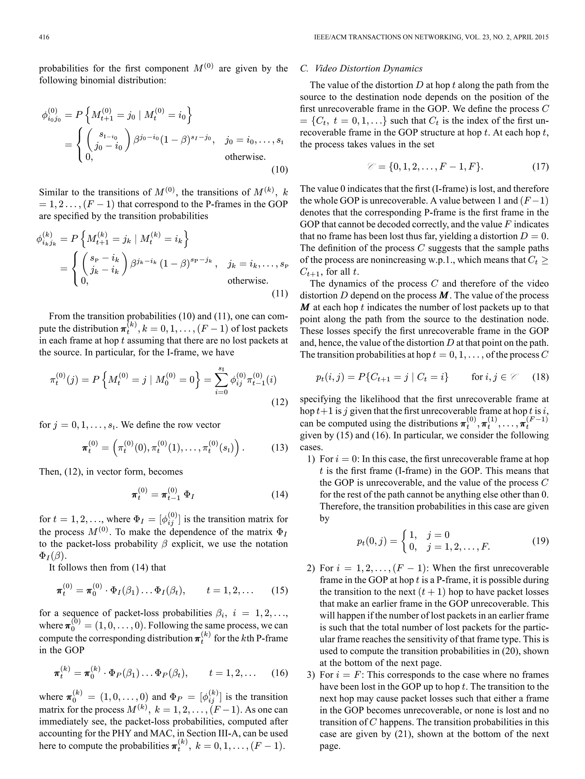 A Distortion-Resistant Routing Framework for Video Traffic in Wireless Multihop Networks | PDF