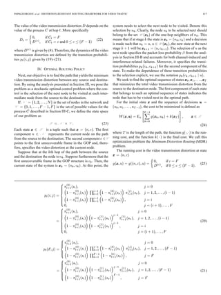 A Distortion-Resistant Routing Framework for Video Traffic in Wireless Multihop Networks | PDF