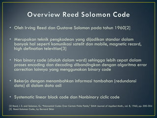 Reed Solomon Code | PDF