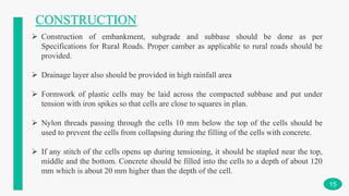 Plastic cell filled concretepavement .pptx