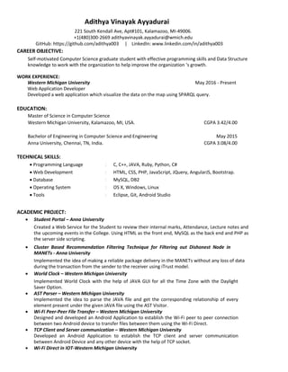 Adithya vinayak ayyadurai | PDF