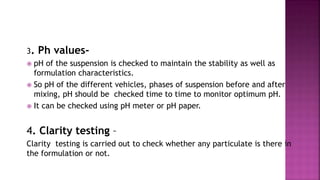 Manufacturing Flow Chart And IPQC Test Of SUSPENSION | PPTX