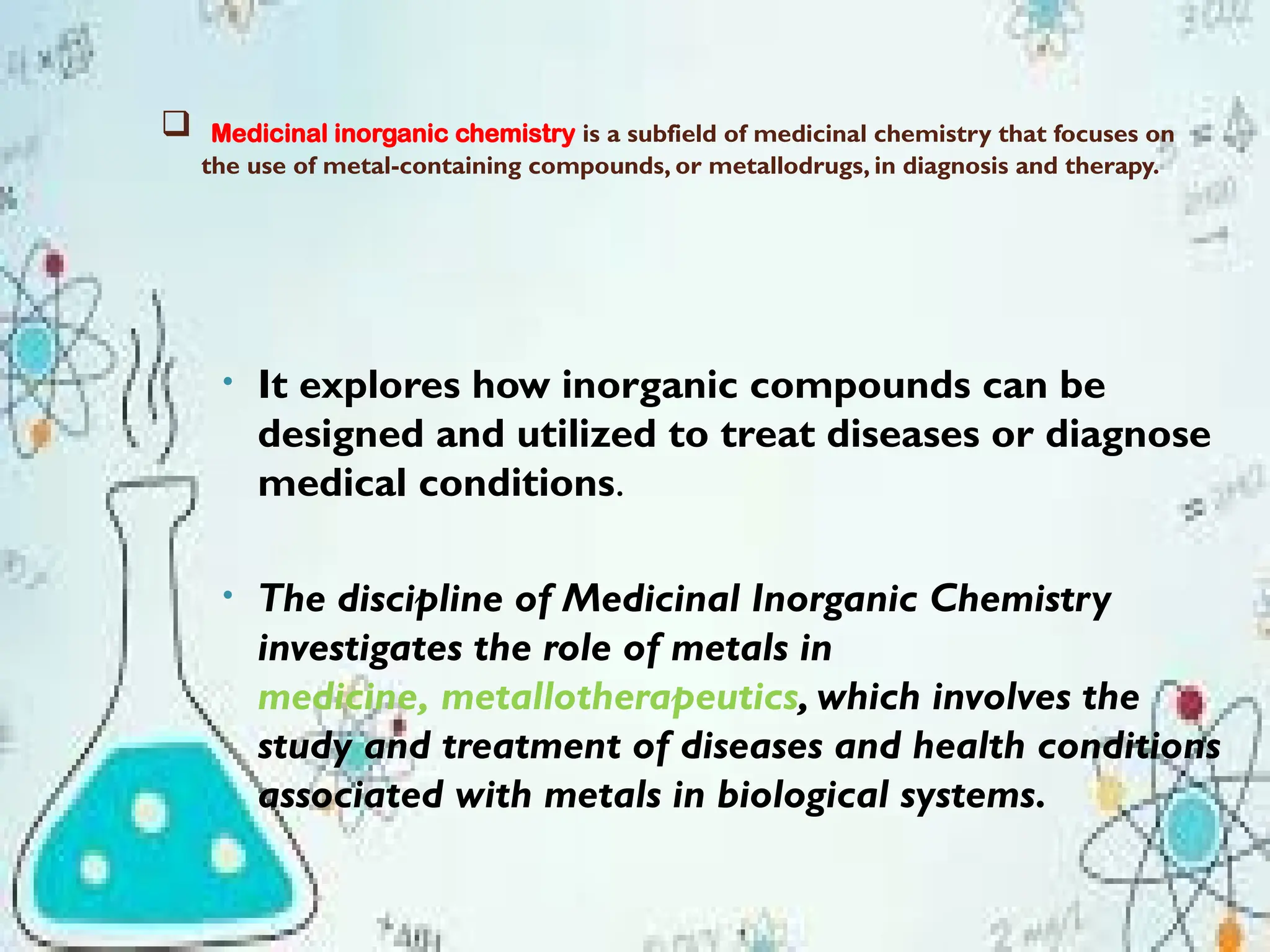 Uses of Metal in drugs:unique properties | PPTX