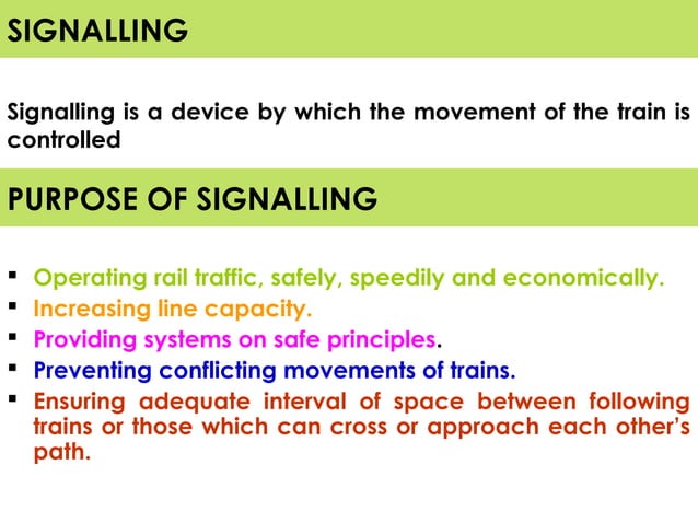 Railway Signalling by Aditi Shah | PPT
