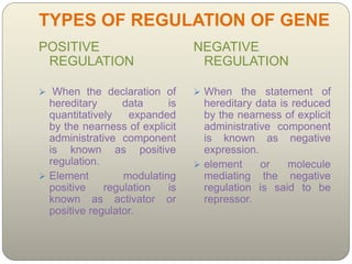 Regulation of Prokaryotic gene expression | PPT
