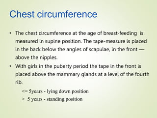 Techniques of anthropometric measurements in infants ppt medicine | PPTX