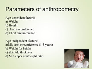 Techniques of anthropometric measurements in infants ppt medicine | PPTX