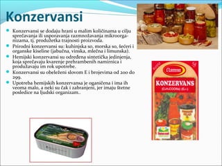 Aditivi u hrani | PPT