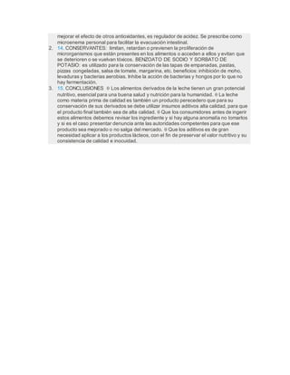 Aditivos de lacteos | DOCX