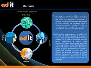 Adit microsys - offshore software development company | PPT