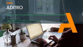 Aditro - IAM as part of Cloud Business strategy | PDF