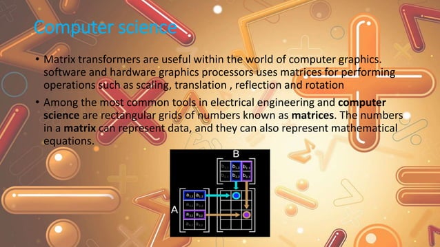 Linear Algebra Applications | PPTX | Chemistry | Science
