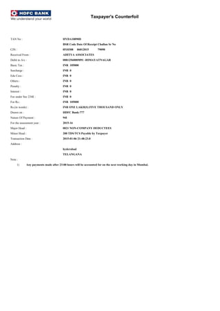 Aditya 3rd qtr rent | PDF