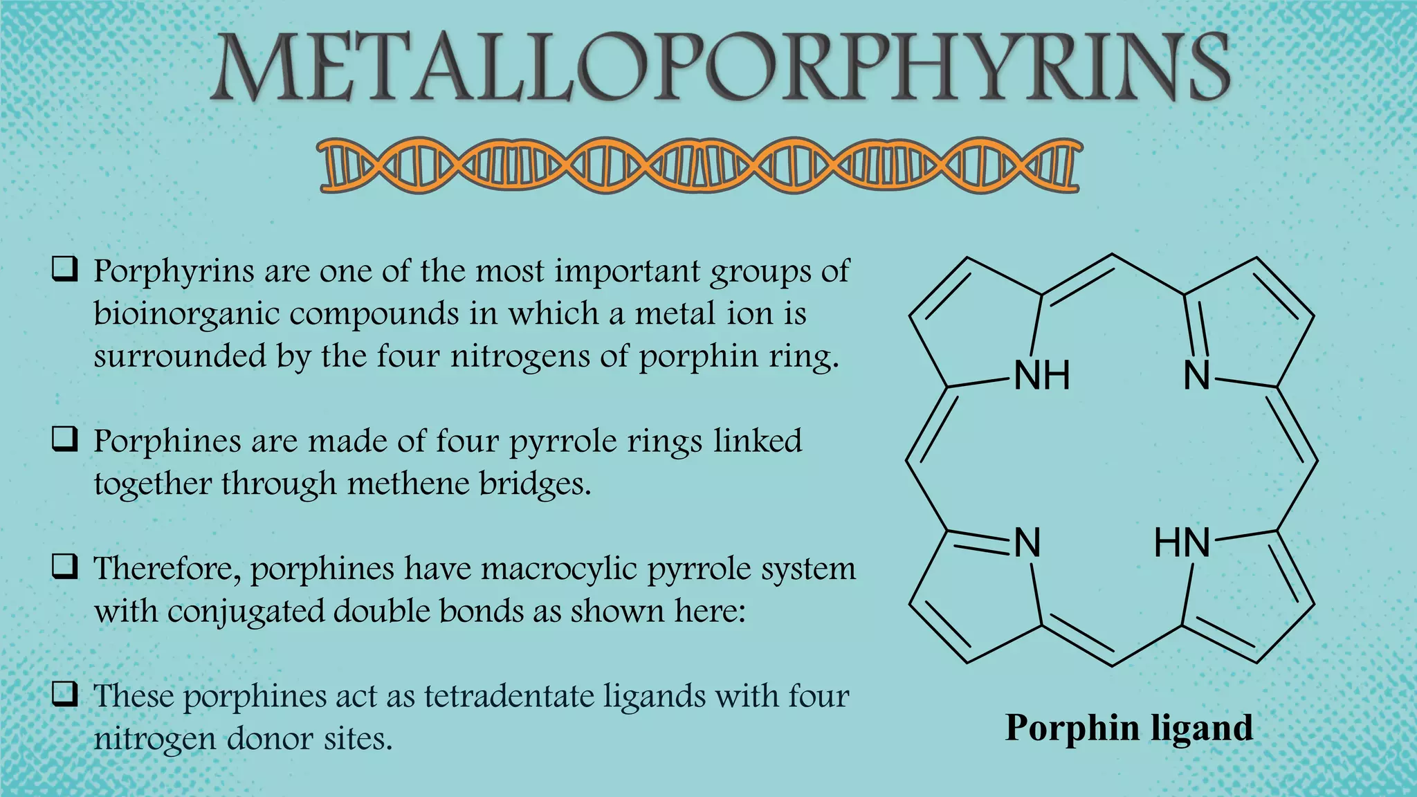 Metalloporphyrins with special reference to Iron porphyrins ...