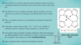 Metalloporphyrins with special reference to Iron porphyrins ...