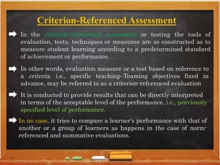 Nature of Interpretation: Norm referenced, Criterion referenced | PPTX ...