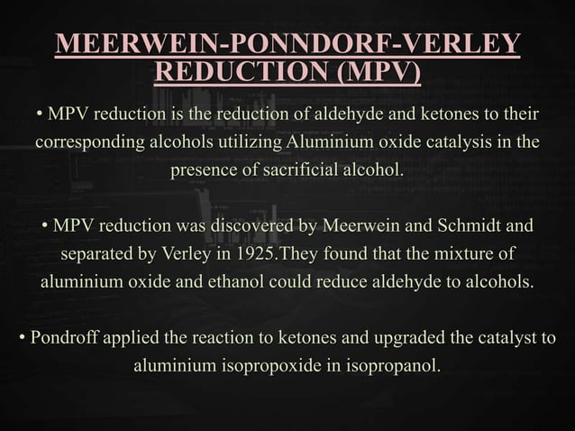 Baeyer Villiger Oxidation of Ketones, Cannizzaro Reaction, MPV | PPT