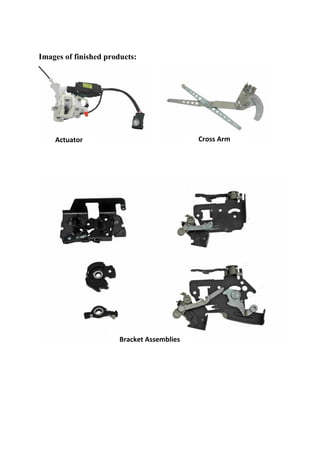 Report on Industrial visit at Aditya Auto products, Doddballapura ...