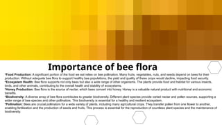 bee flora and forage month wise calendar | PPT