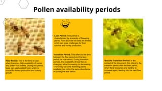 bee flora and forage month wise calendar | PPTX