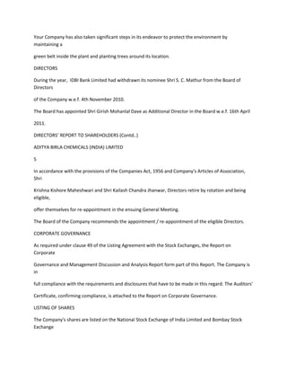 Aditya birla chemicals | DOCX