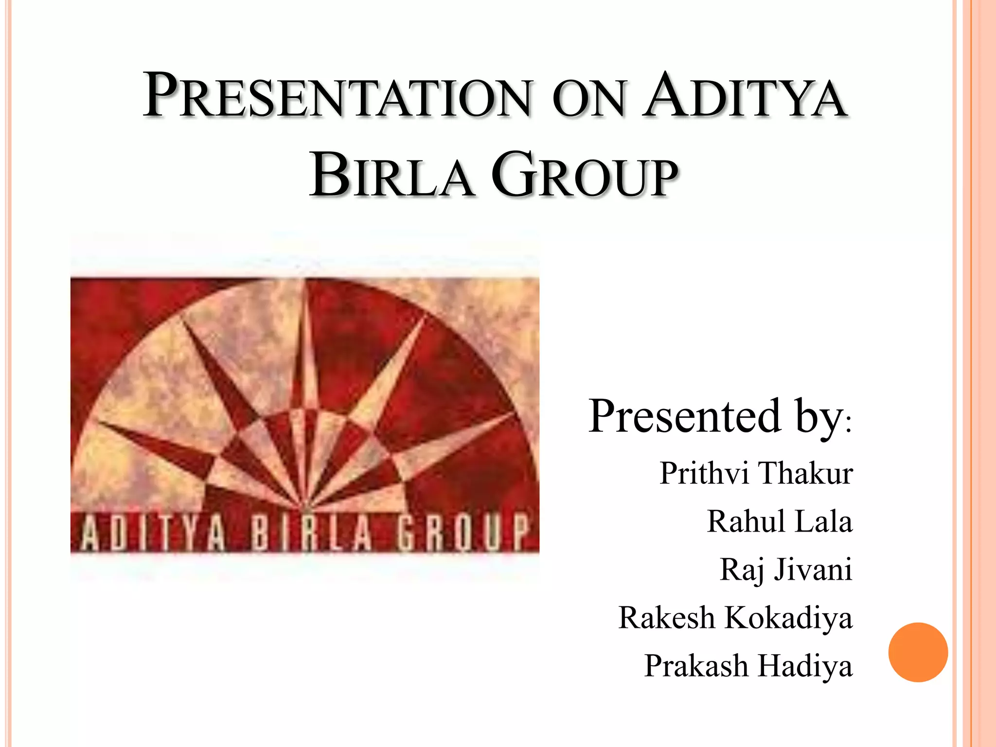 Aditya birla group | PPTX