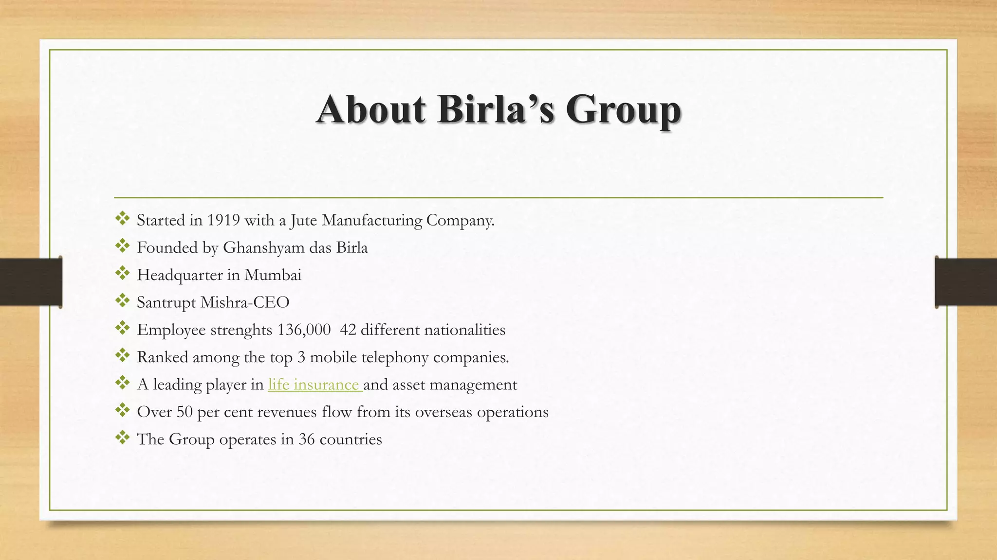 Aditya Birla Group in Retail Sector ppt by Arif Ali Kaziranga University | PPTX | Retail ...
