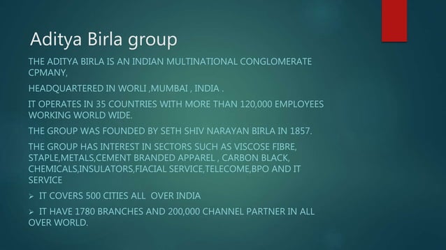 ppt on Aditya birla capita | PPTX