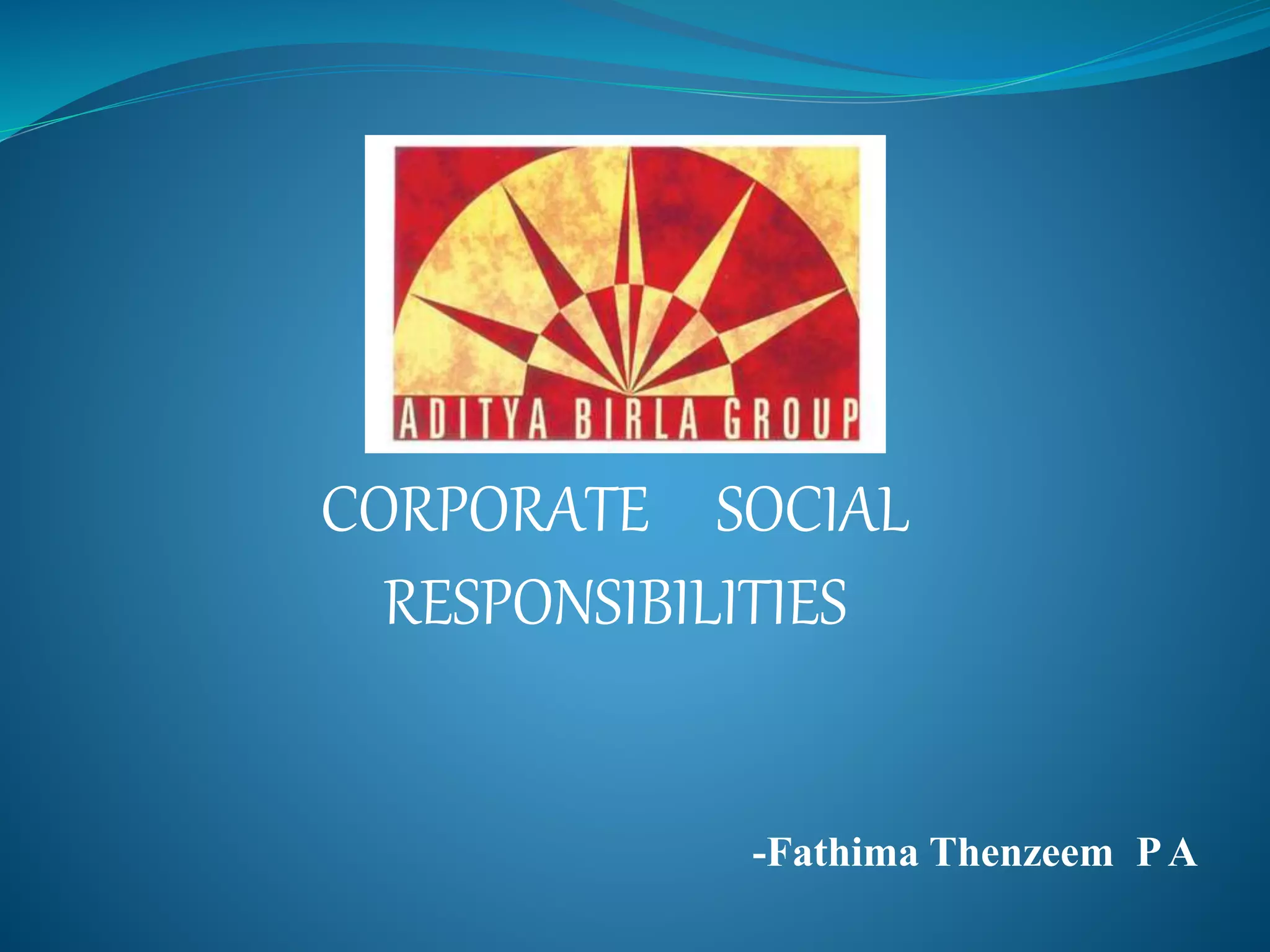 Aditya Birla CSR | PPTX