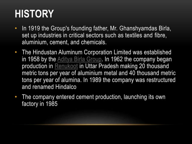 Aditya birla group presentation | PPTX