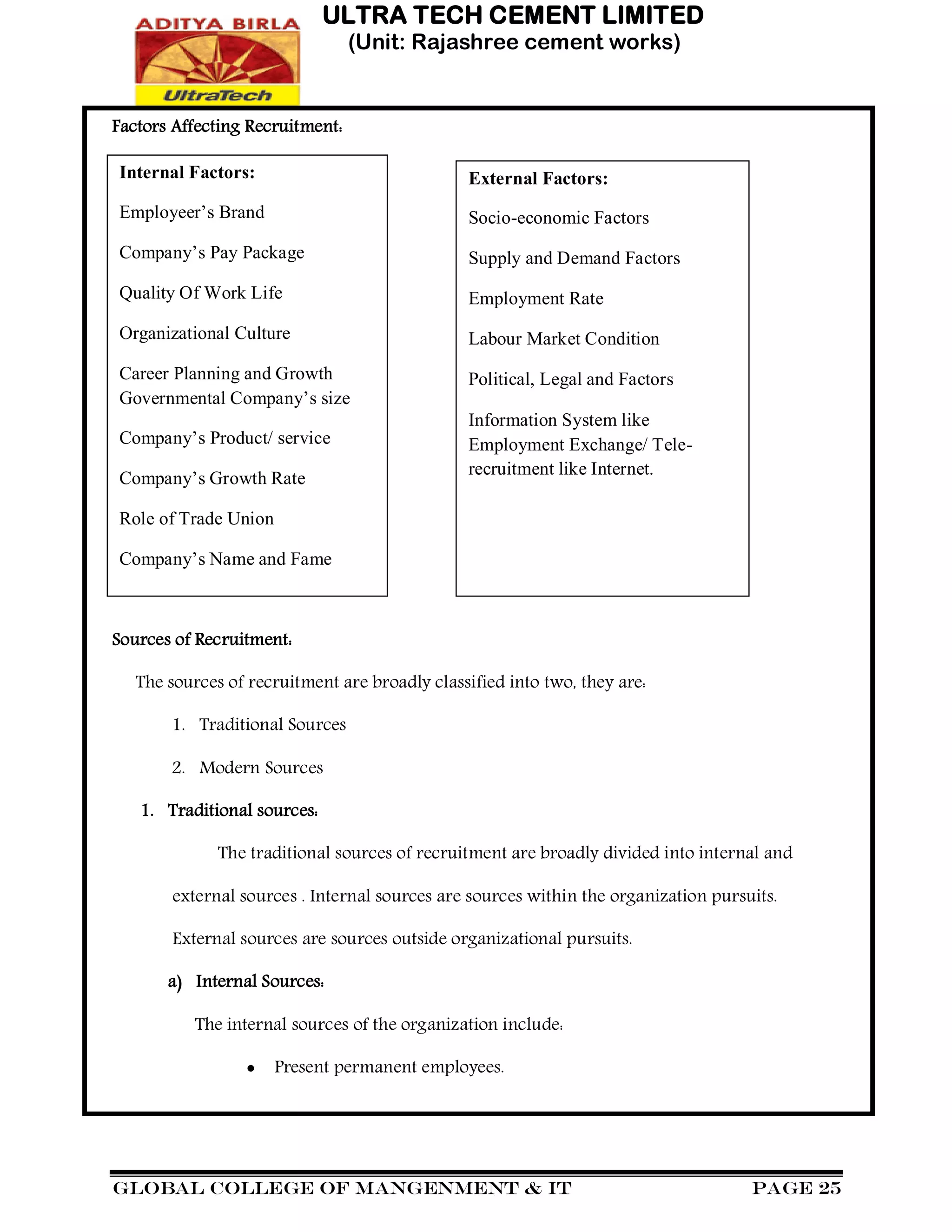 Aditya birla ultratech cement | PDF